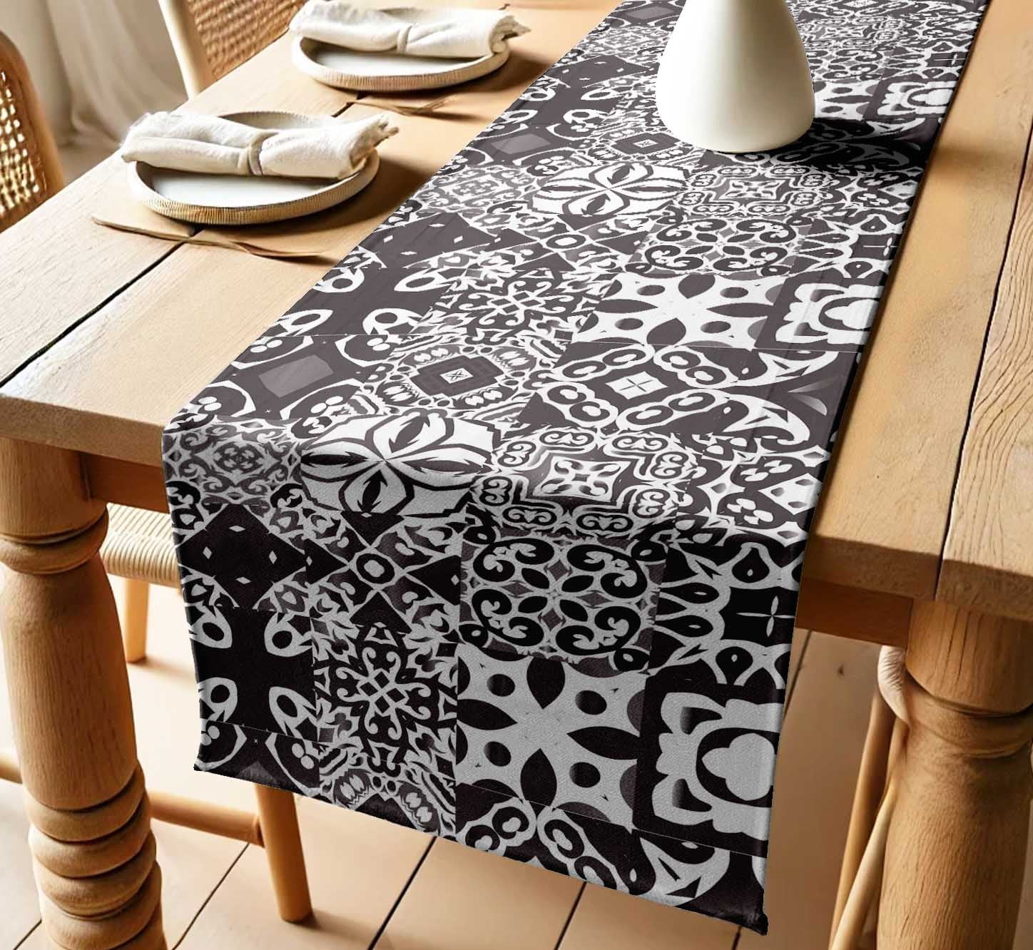 Patchwork Print Cotton Table Runner by Vargottam 14 Inch Wide Premium ...