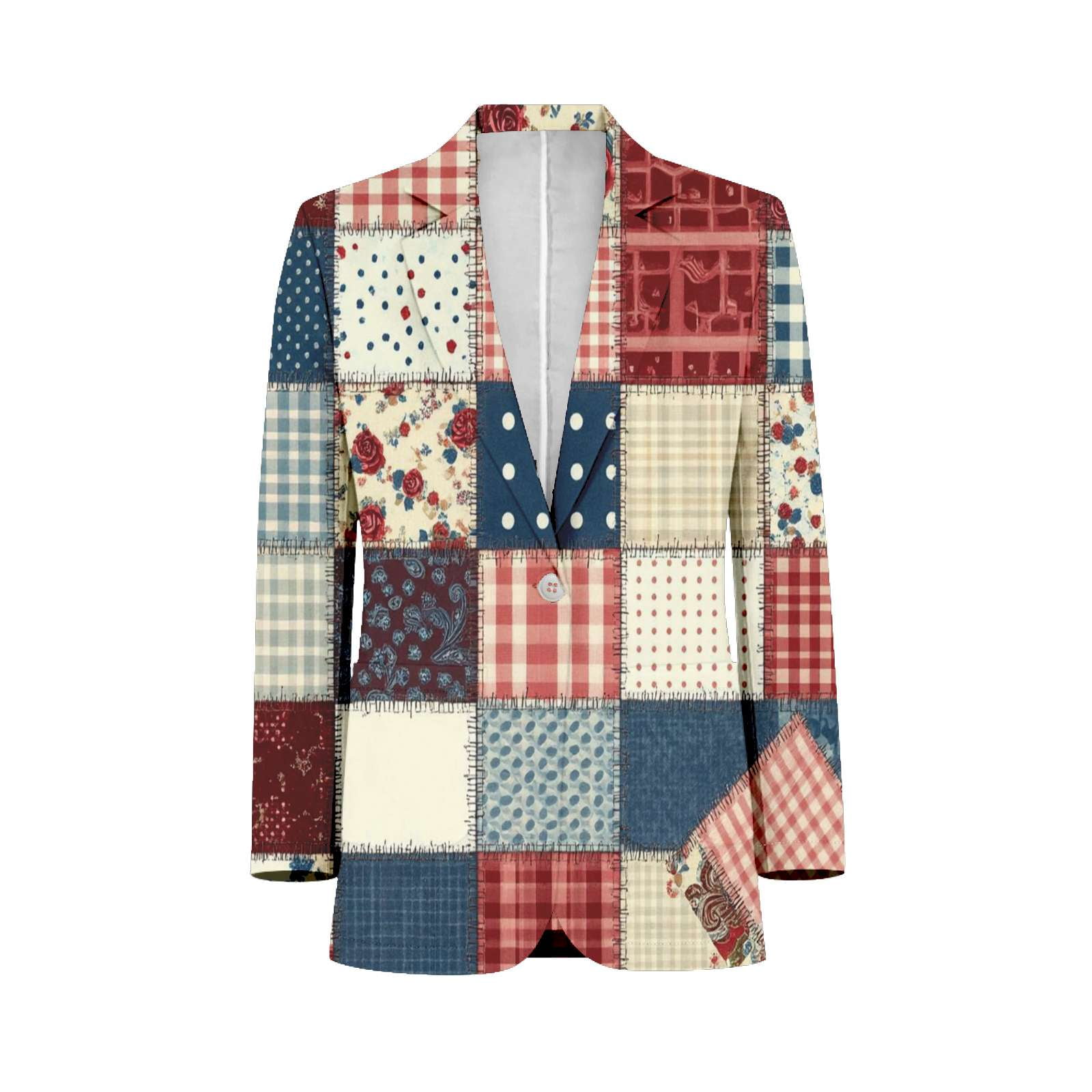 Patchwork Quilt Pattern Customized Men's Suits full man Shawl Collar ...