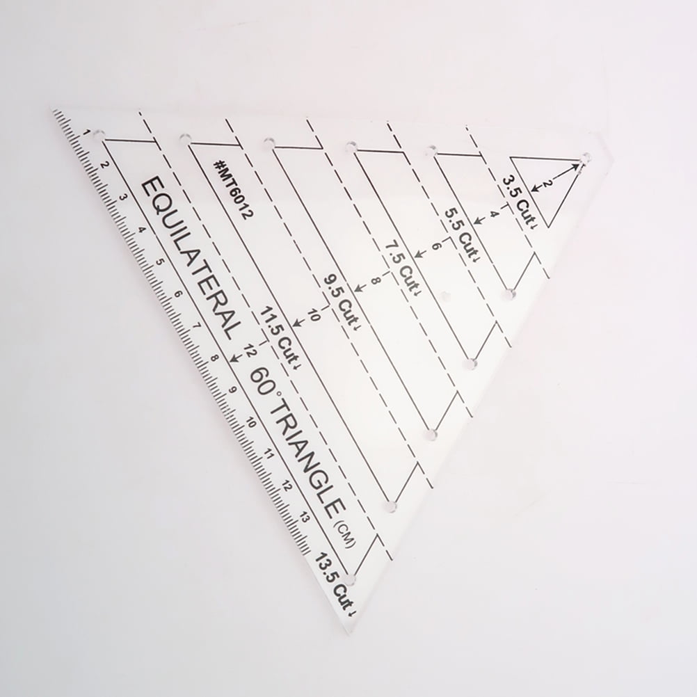Transparent Acrylic 60 Degree Triangle Scale Ruler for Precise Sewing ...