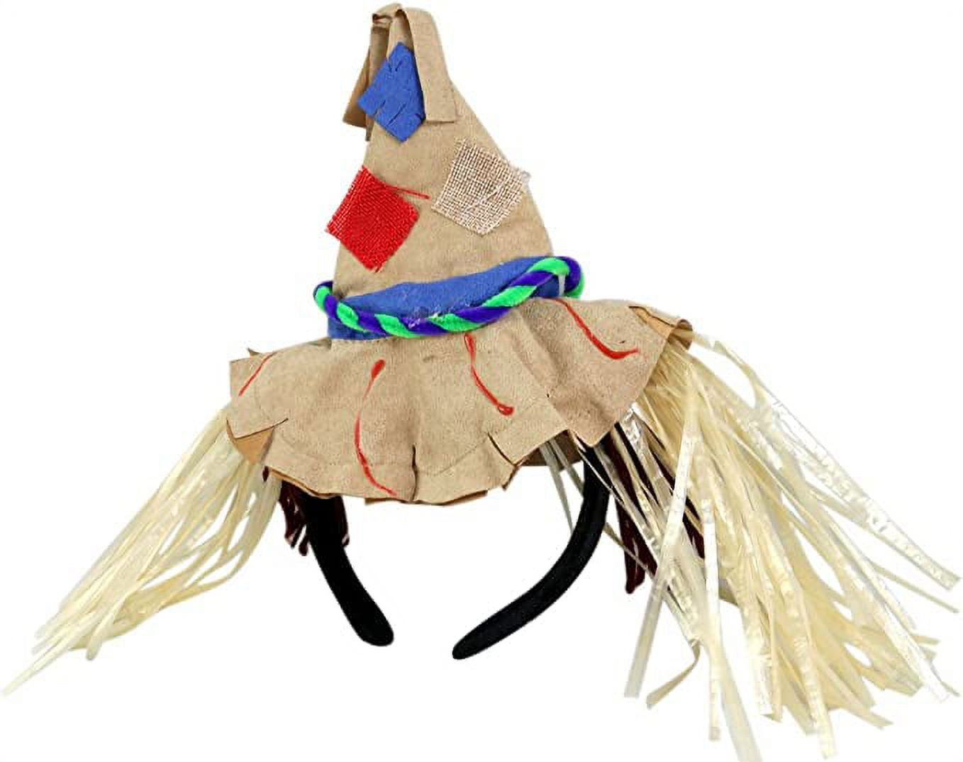 Patchwork Scarecrow Hat Halloween Costume Headband Accessory - Walmart.com