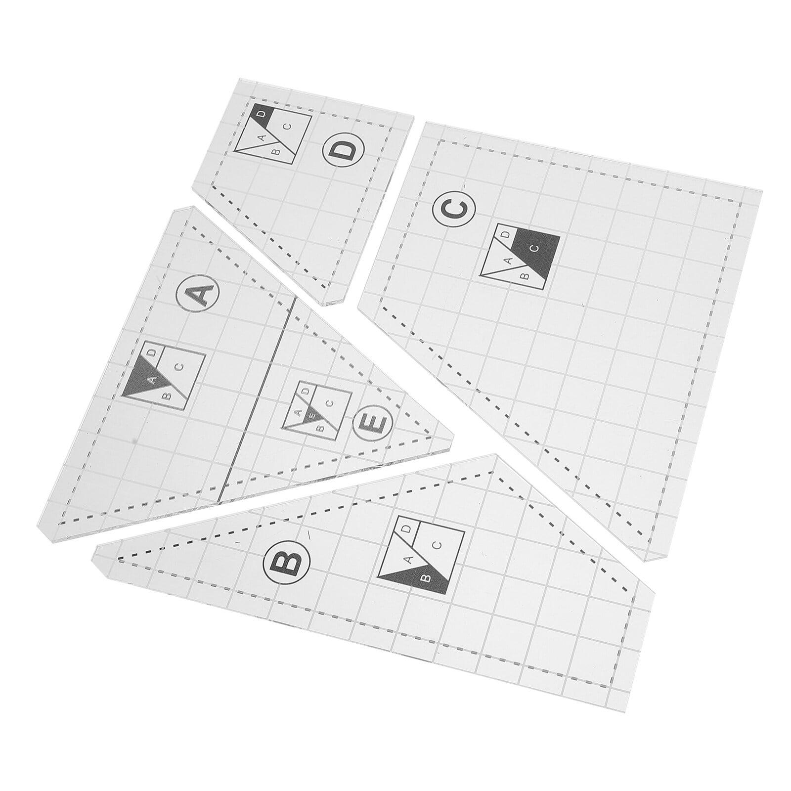 ONAPARTER Patchwork Template DIY Quilting Sewing Transparent Ruler ...