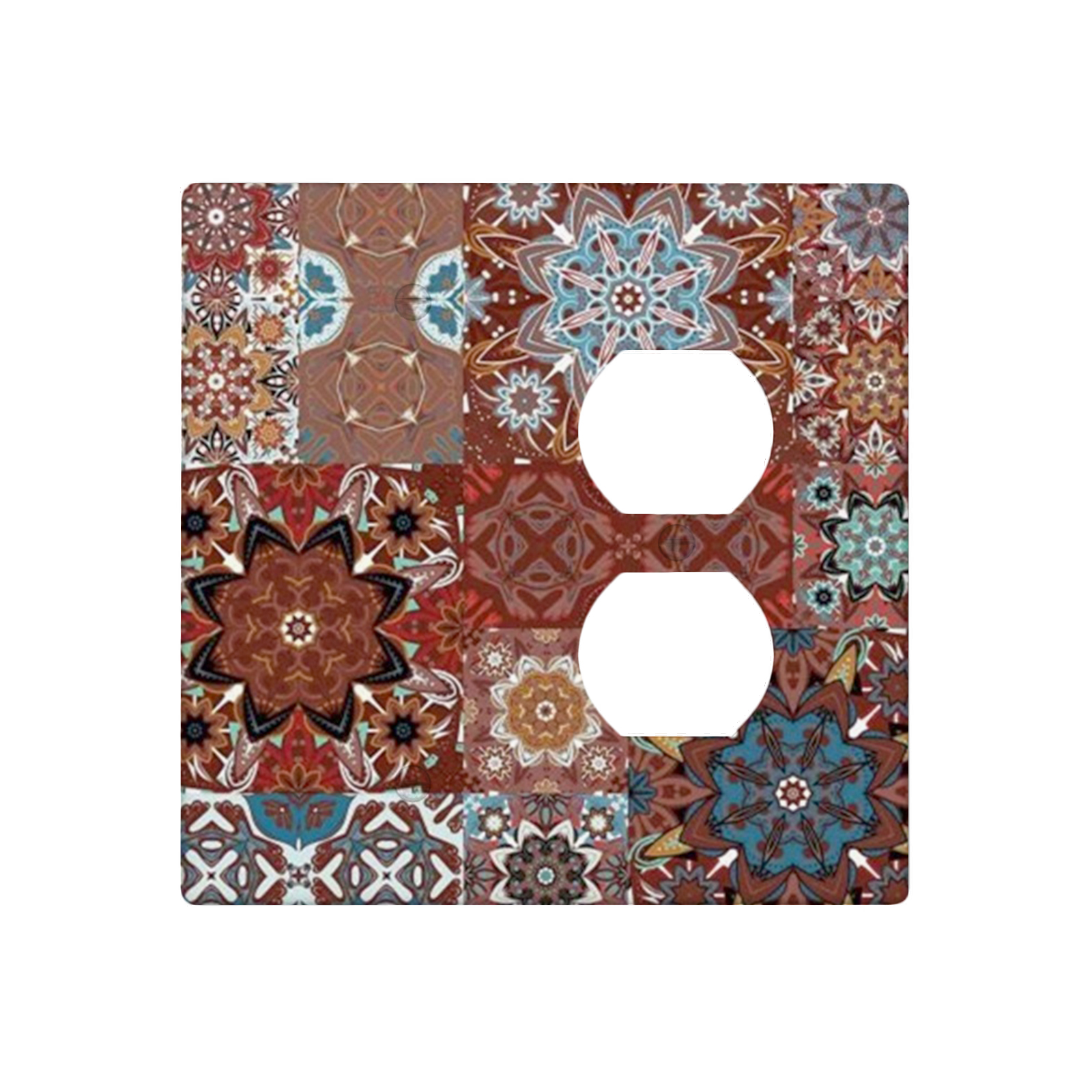Patchwork Tile,Duplex Outlet Wall Plate,Seamless Patchwork Tile ...