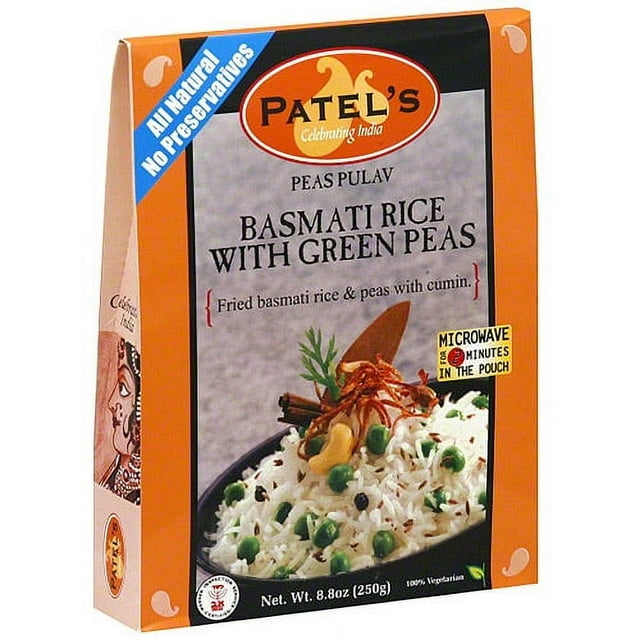 Patel's Green Pea Cumin Basmati Rice, 9.9 oz (Pack of 10) - Walmart.com