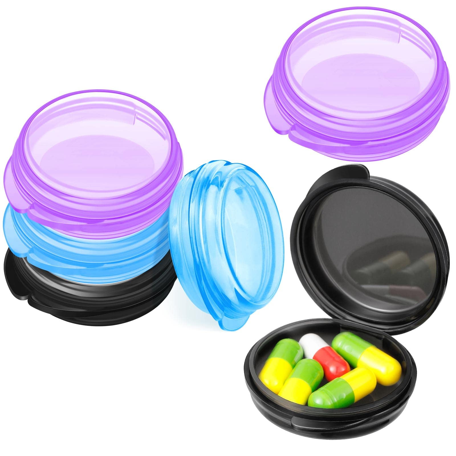 Patelai 6 Packs Small Pill Organizer Box, Travel Pill Container ...