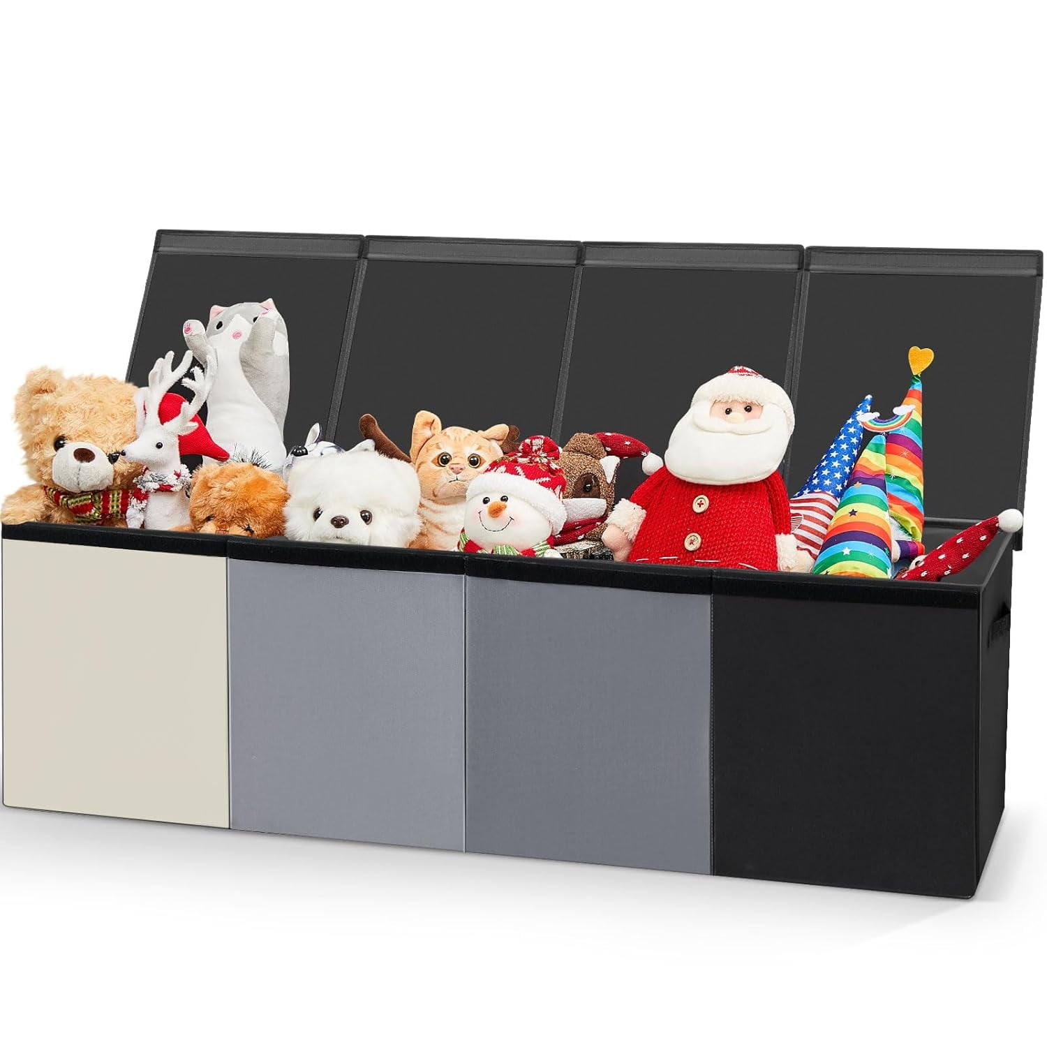 Patelai Extra Large Toy Box Storage Organizer with Lid 4/3 Grids Large ...