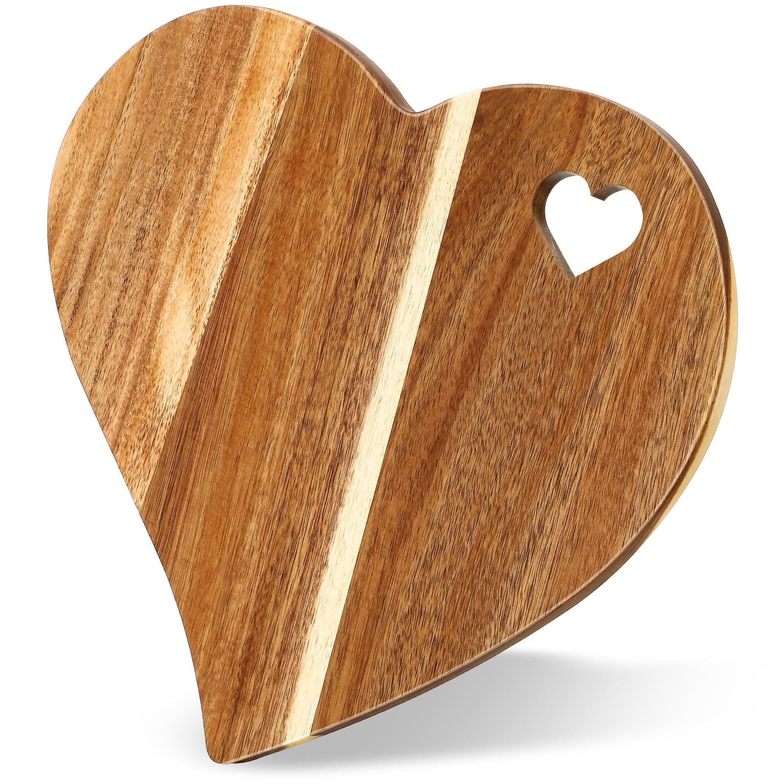 Patelai Valentine's Day Gifts Heart Shaped Cutting Board Acacia Wood ...