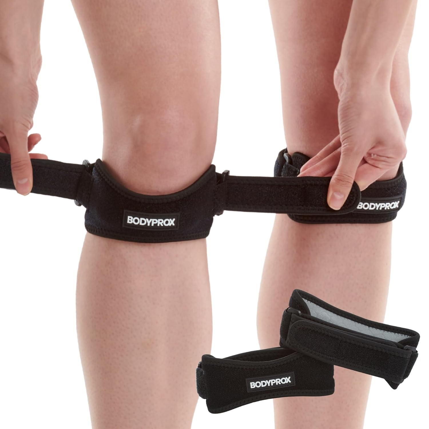 Patella Tendon Knee Strap 2 Pack, Knee Pain Relief Support Brace Hiking, Soccer, Basketball ...