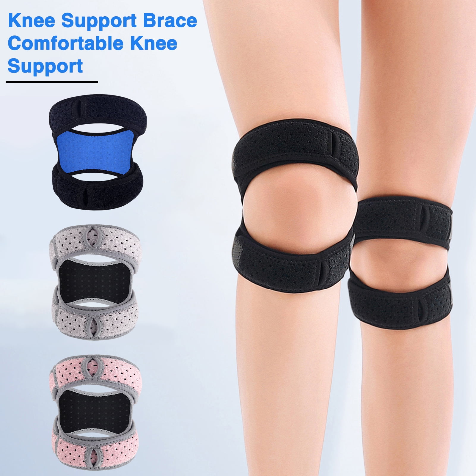 Patellar Tendon Support Strap Pain Relief Knee Brace Running Sports Patella Strap Adjustable ...