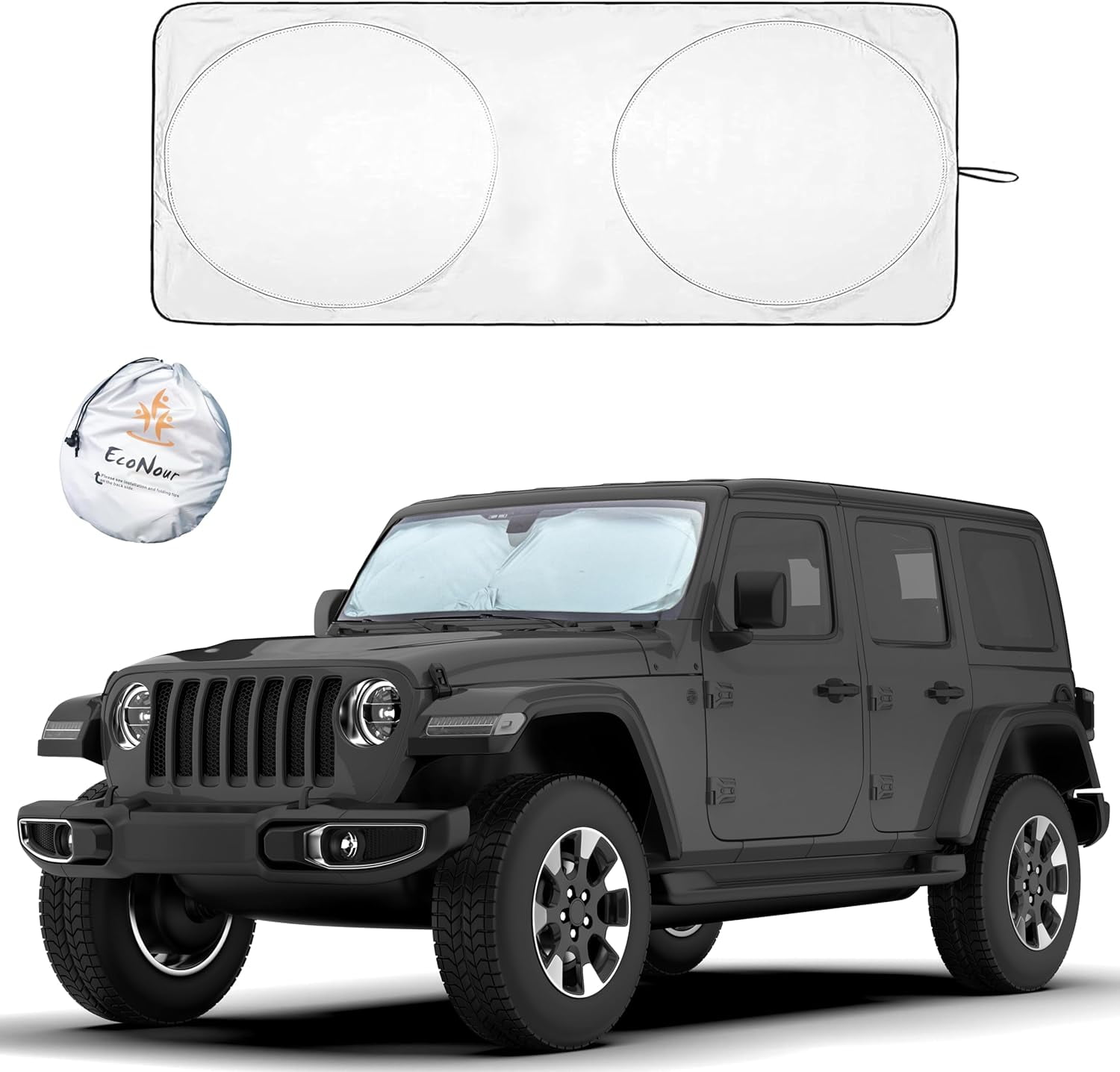 Patented Design for Car Windshield Sun Shade | Blocks 99% Heat and Keep ...