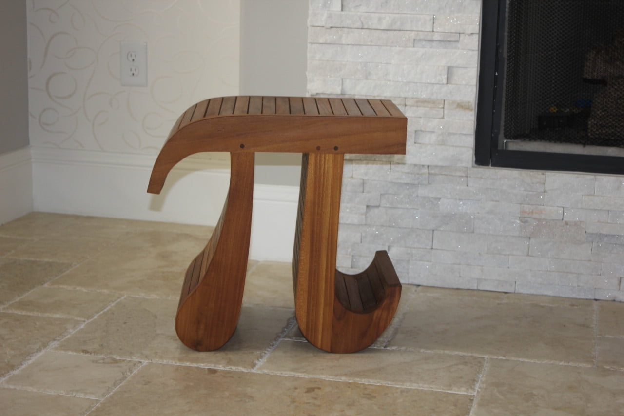 Patented Pi-Shaped Teak Bench - Walmart.com