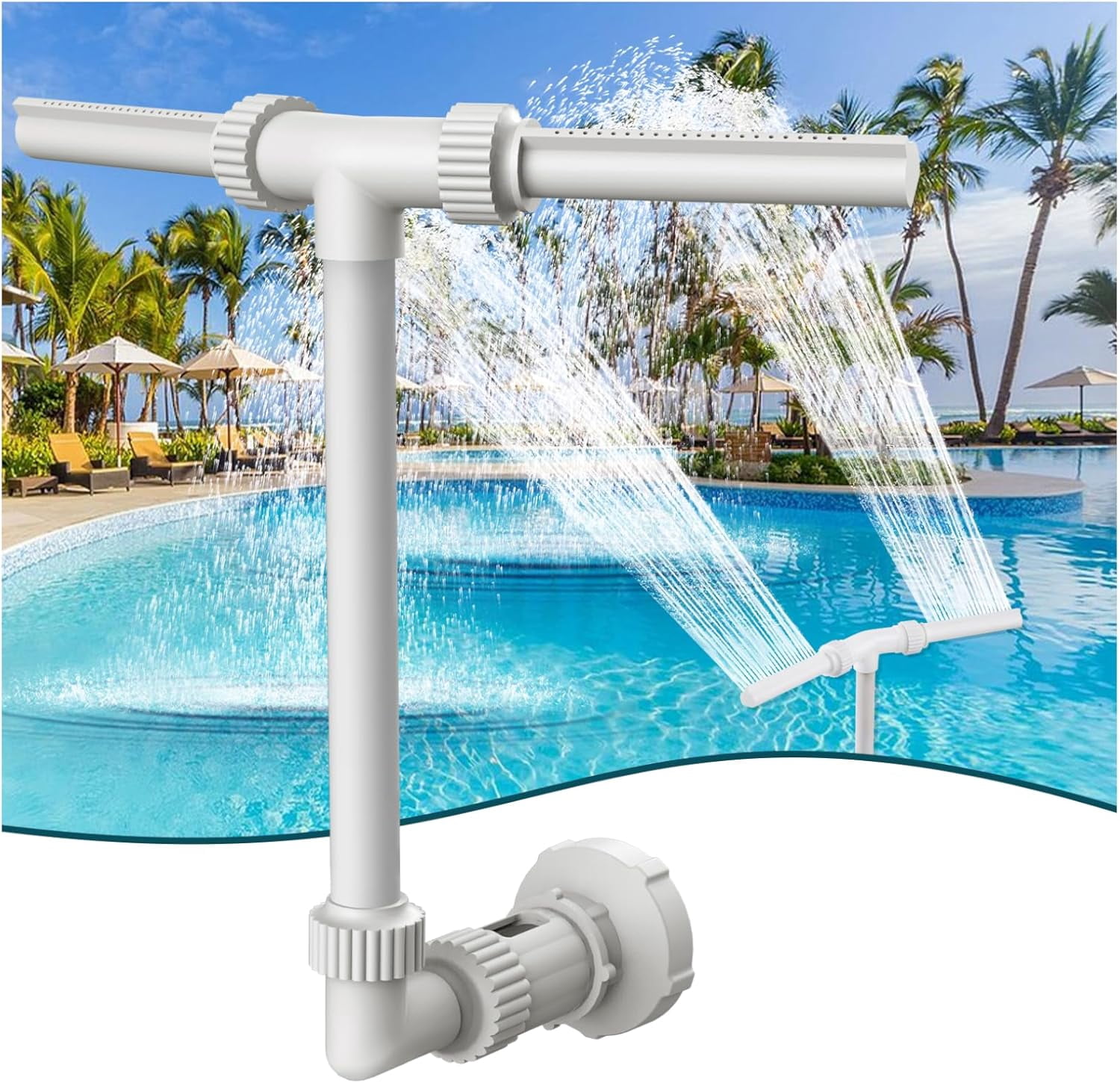 Patented Swimming Pool Fountains - Fit Inground & Above Ground Pool ...
