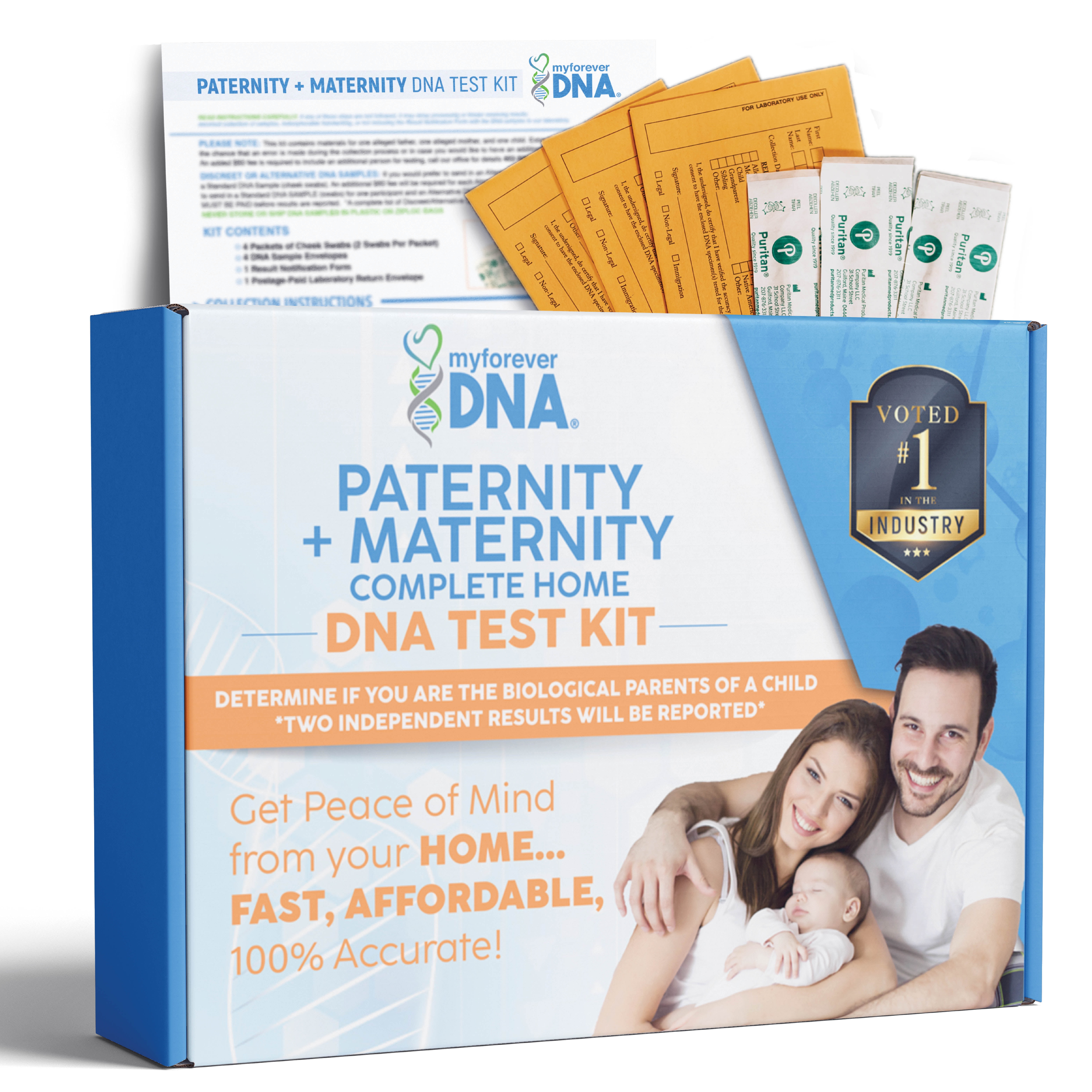Home Paternity + Maternity DNA Test Kit - Accurate, Fast & Confidential ...