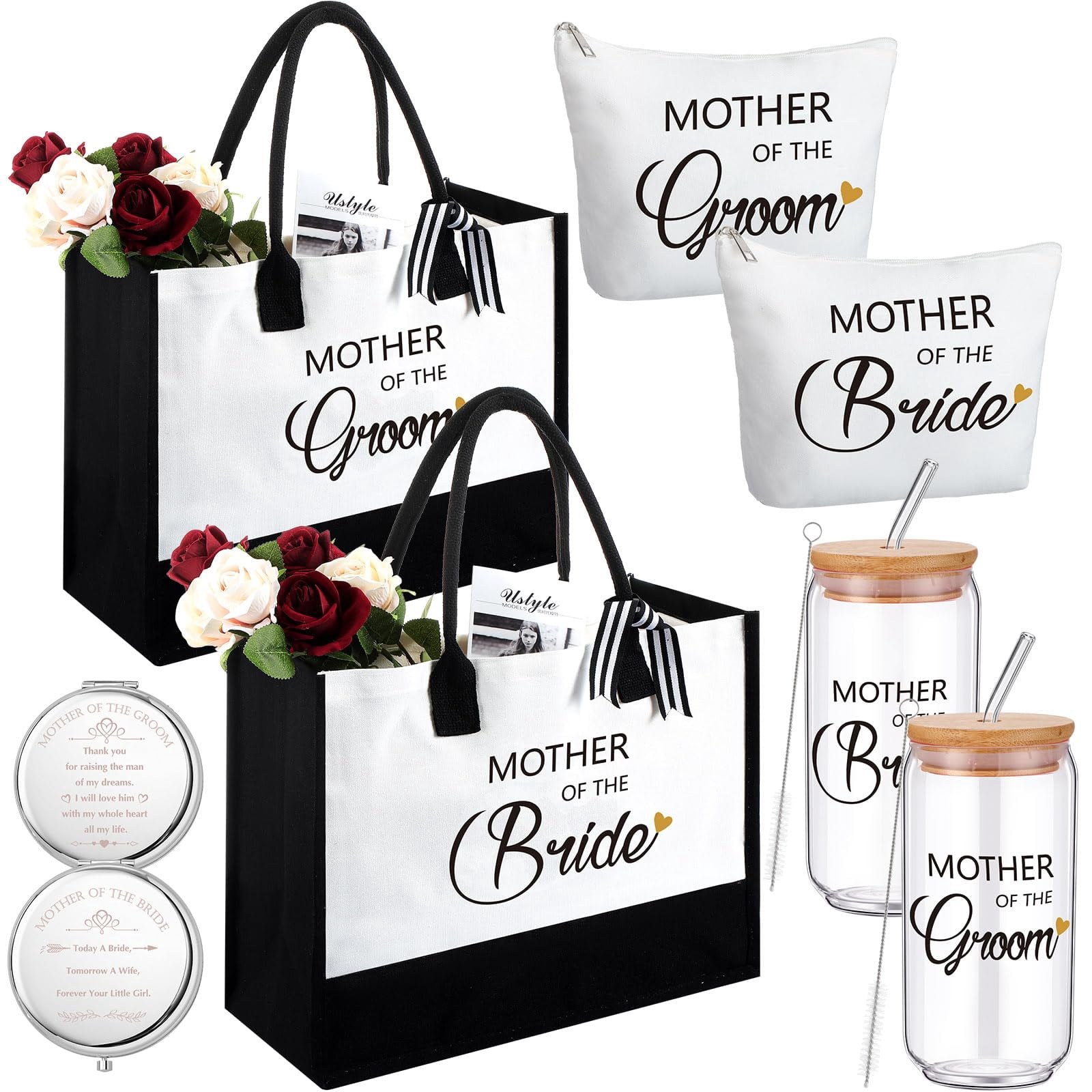 Paterr 8 Pcs Mother of the Bride and Mother of the Groom Gifts Set ...