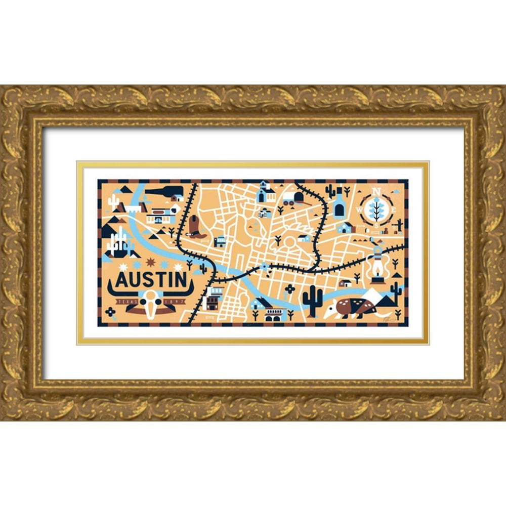 Paterson, Robert John 18x11 Gold Ornate Wood Framed with Double Matting ...