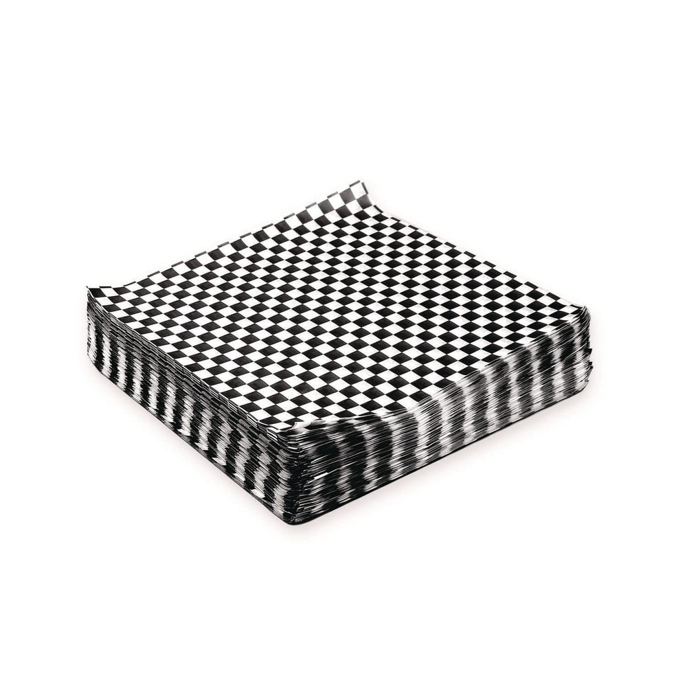 Paterson WG01006 12 in. x 12 in. Grease-Resistant Food Wrap - Black ...