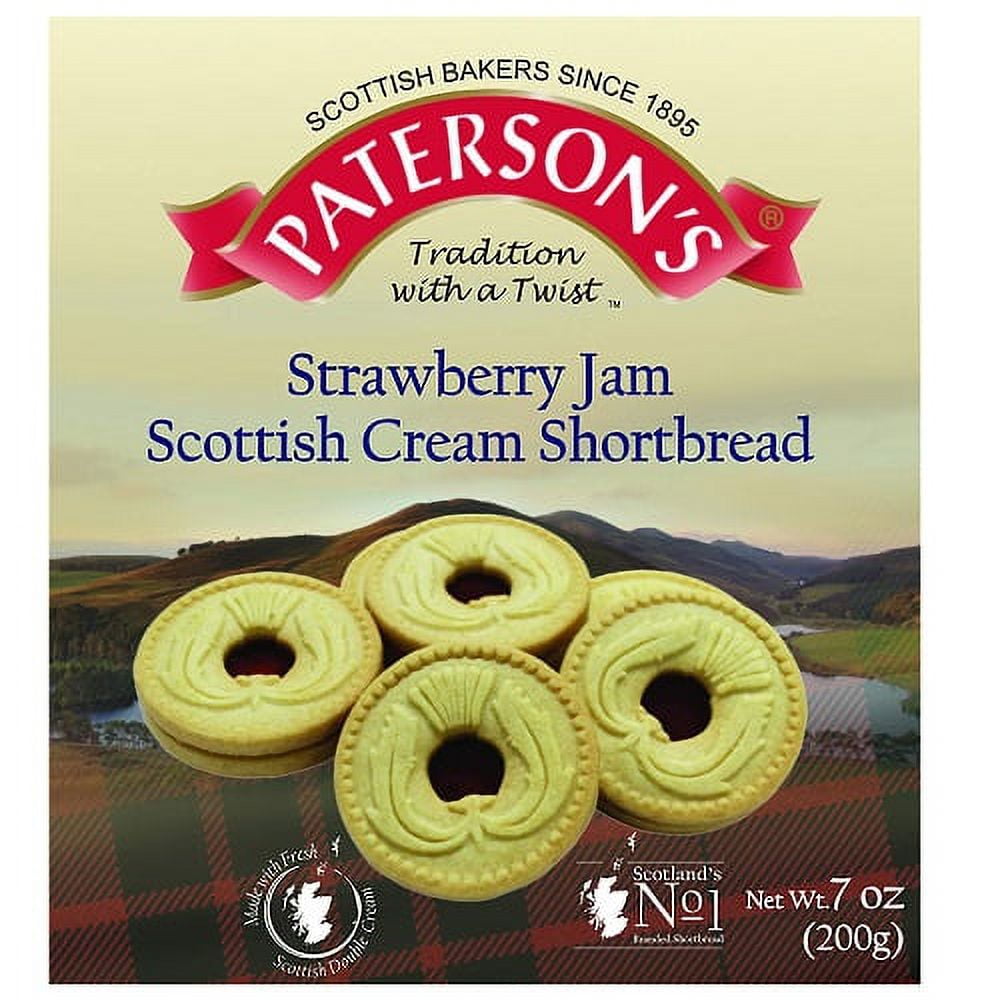 Paterson's Strawberry Jam Shortbread Rounds 200g (Pack of 6) - Walmart.com