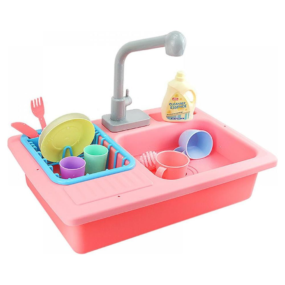 Patgoal （2021 New Model） Toy Kitchen/ Play Sink/ Kids Play Kitchen ...