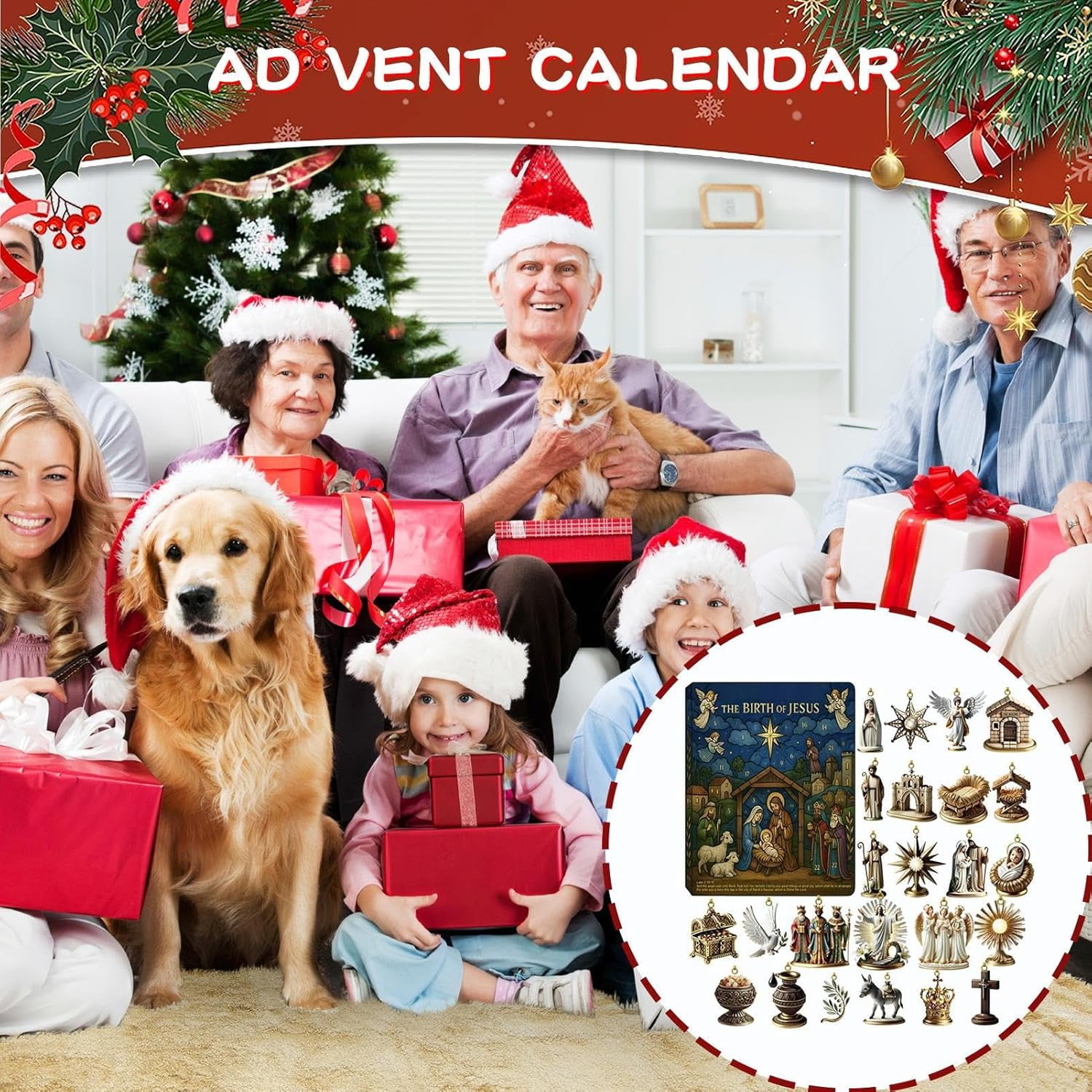 Path to Bethlehem Advents Calendars 2025, 24 Days Acrylic Jesus Statue ...