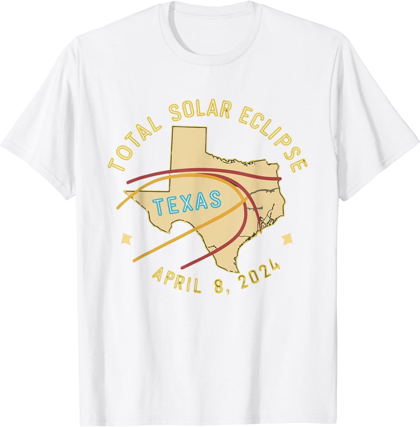 Path Of Solar Eclipse 2024 Interactive Map Texas Eclipse T-Shirt ...
