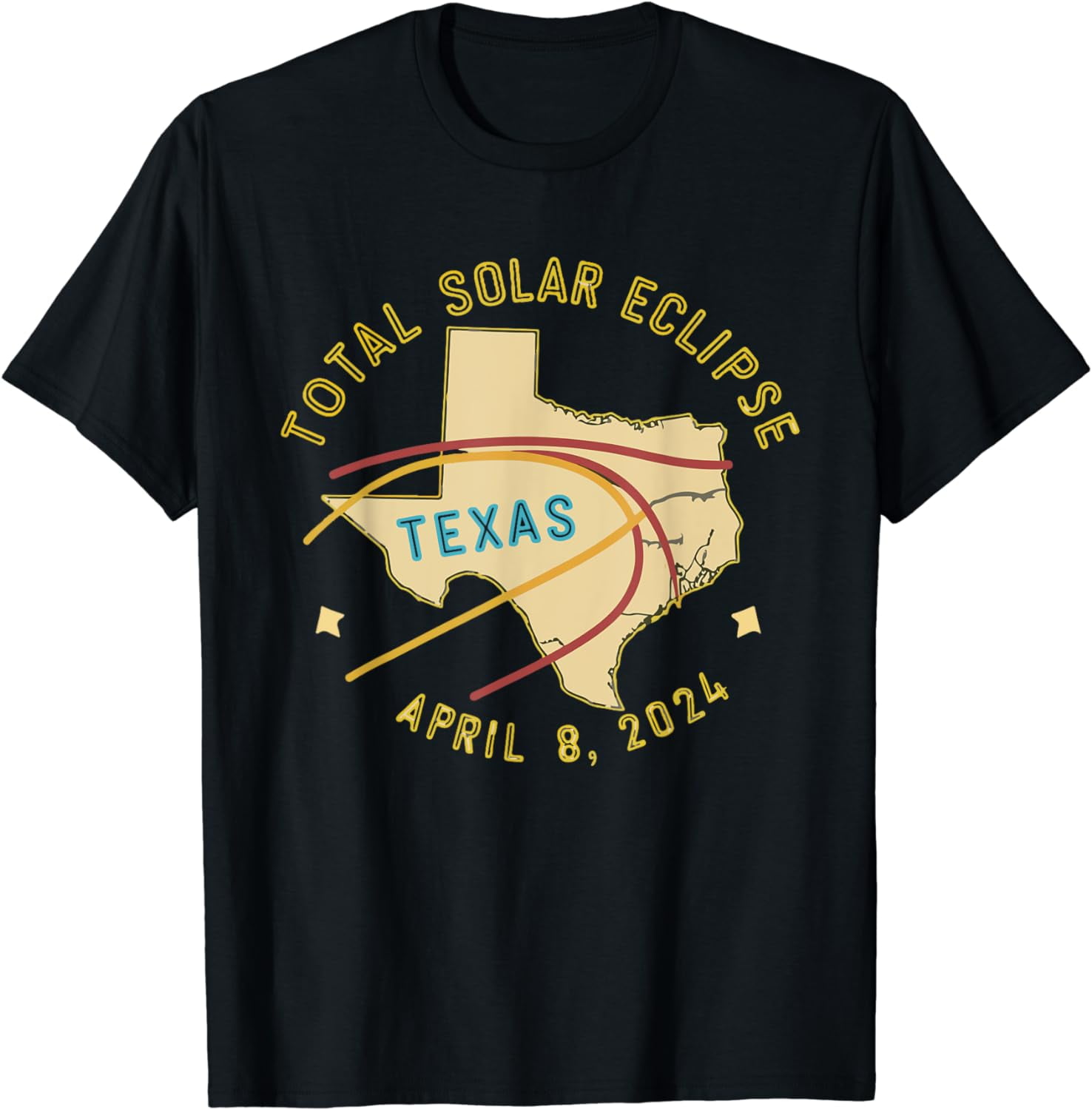 Path Of Solar Eclipse 2024 Interactive Map Texas Eclipse T-Shirt ...