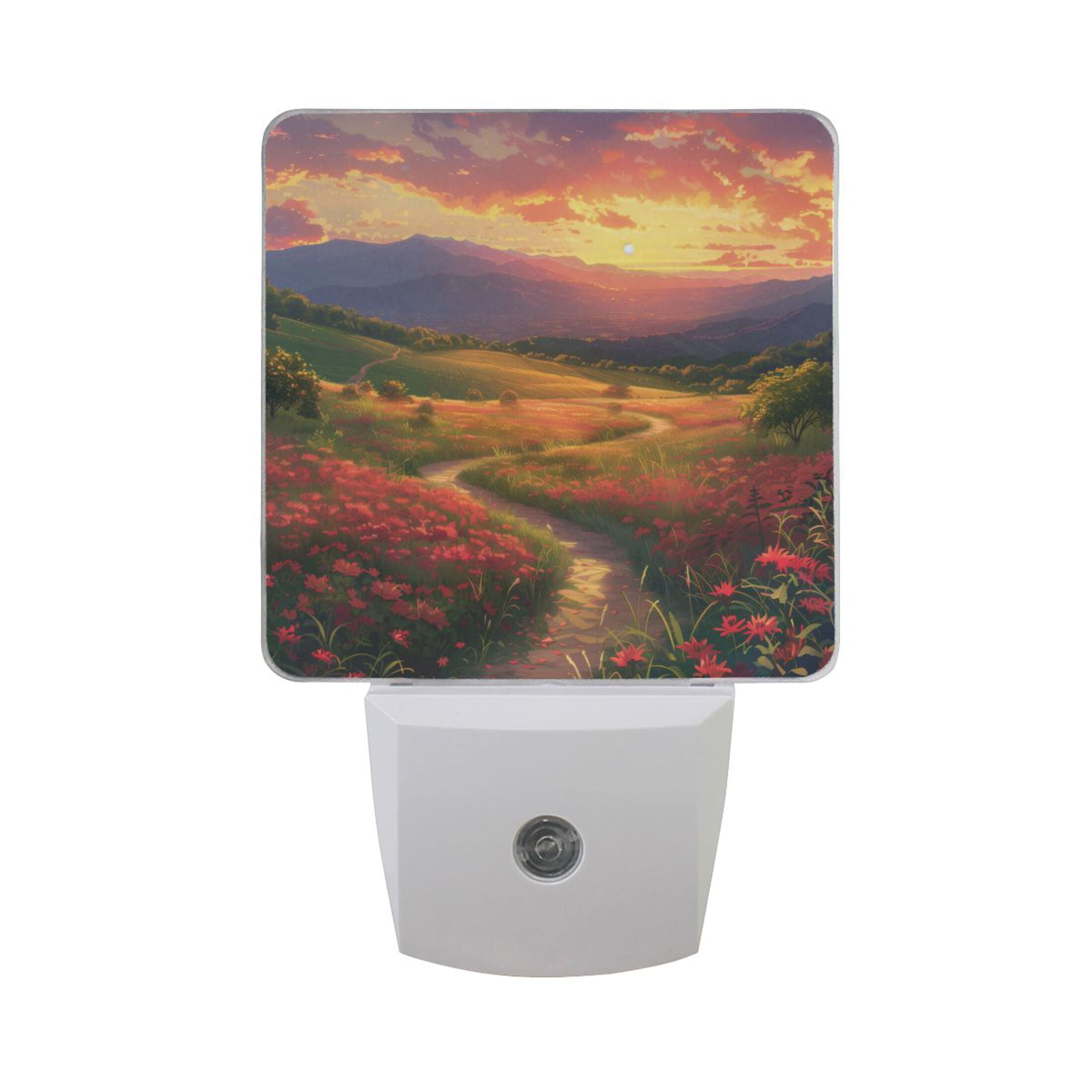 Path with Fields Night Light 2 Pack LED Nightlight Plug into Wall Dusk ...