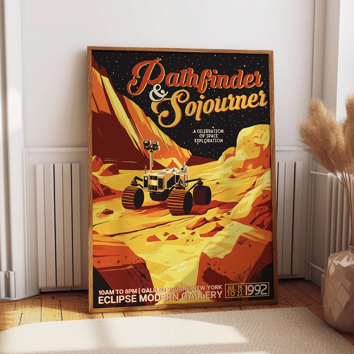 Pathfinder Mars Rover Wall Art – Retro Sojourner Exploration Poster ...