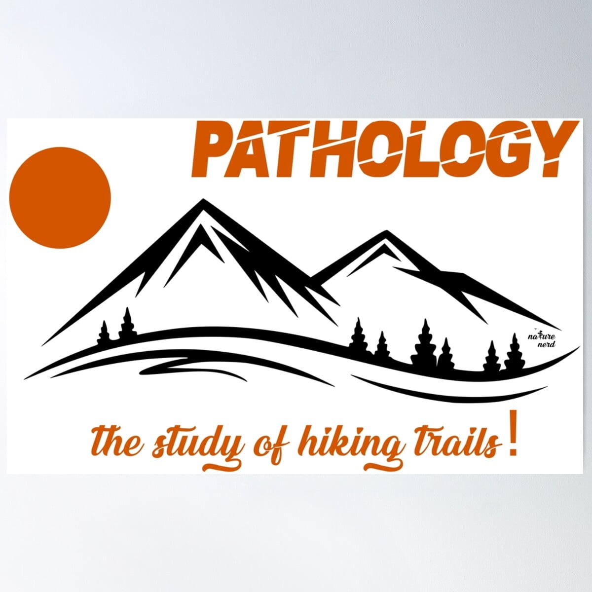 Pathology, The Study Of Hiking Trails Poster Wall Art, Modern Wall ...