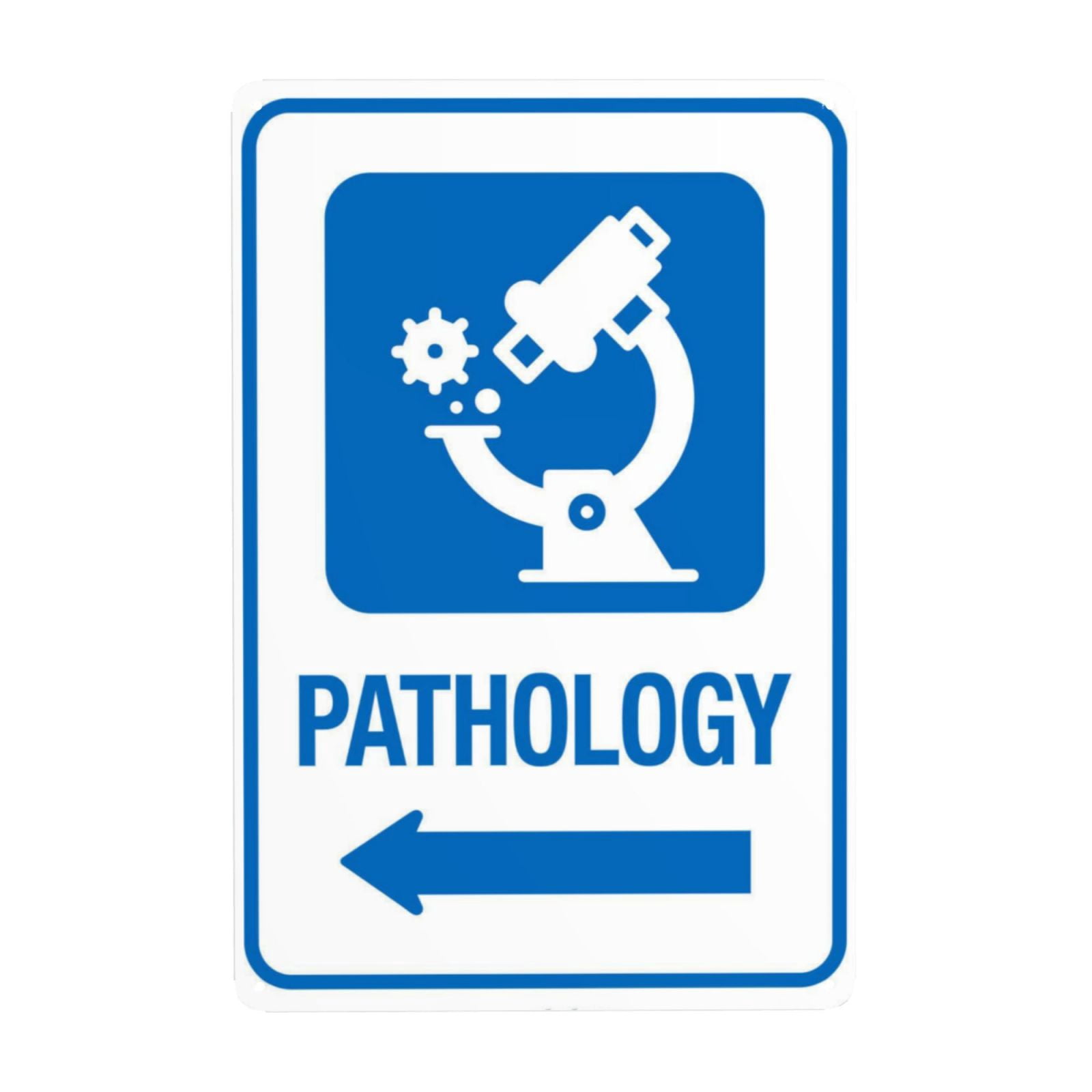 Pathology With Left Arrow Hospital Sign Aluminum Metal Security Outdoor ...