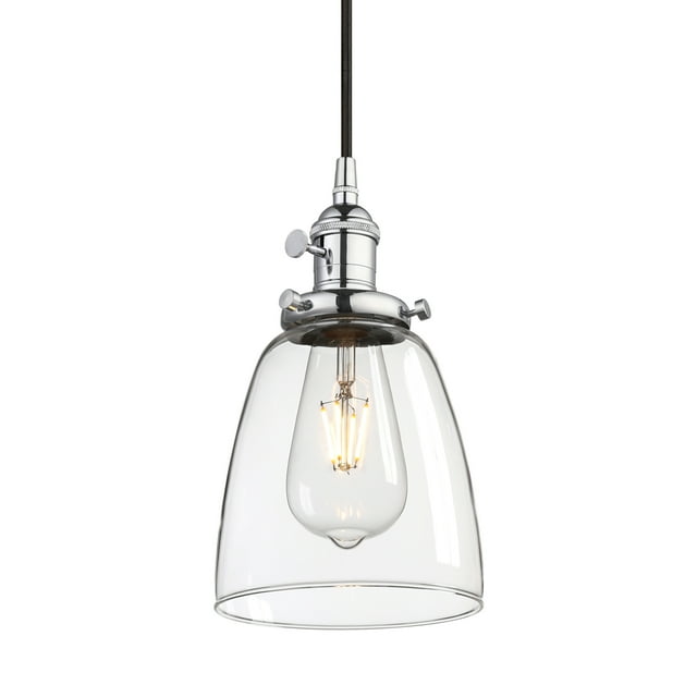 Pathson 1-Light Vintage Pendant Light, 200CM Adjustable Cable Hanging ...