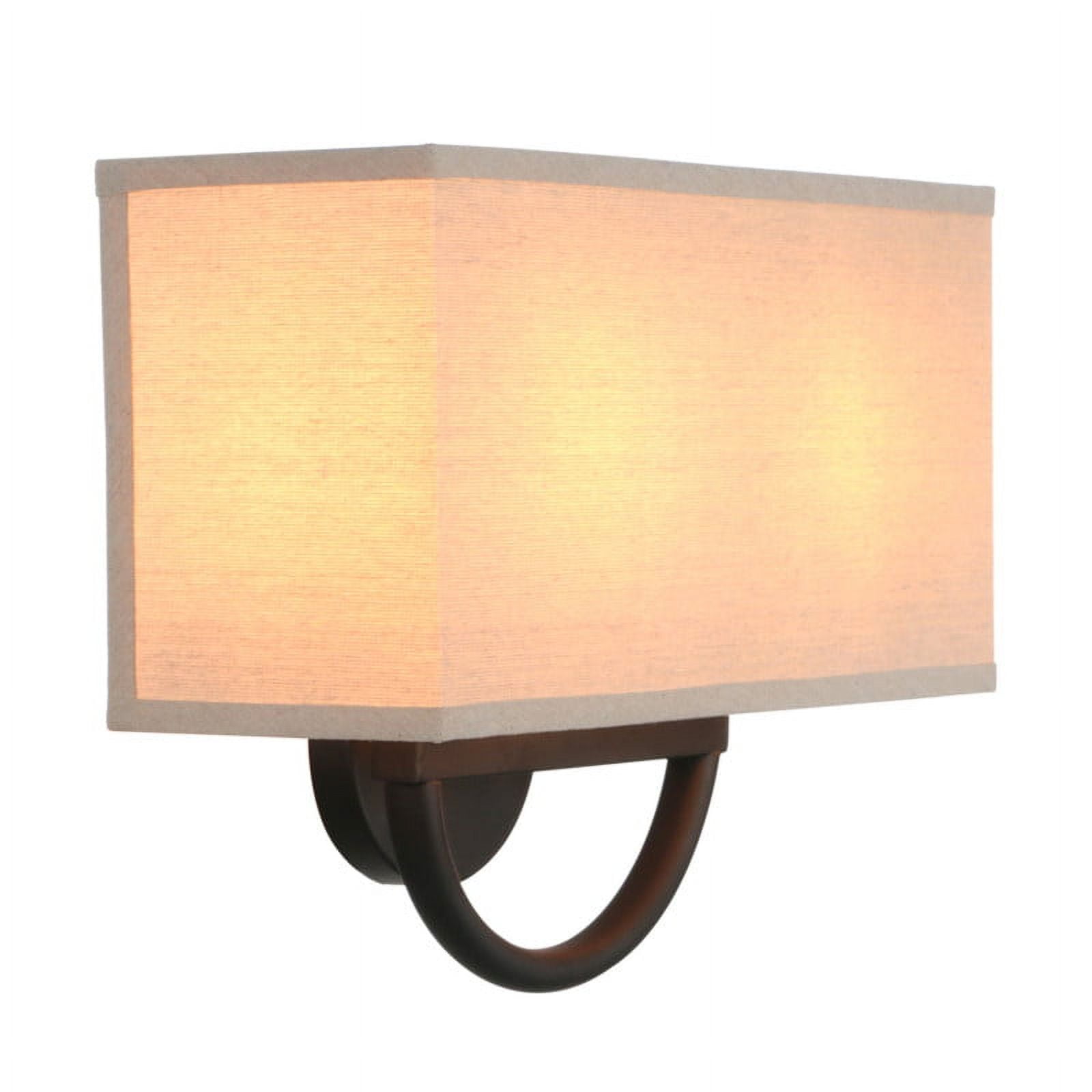 Pathson Dual Heads Fabric Wall Sconce,Square Textile Linen Shade Wall ...
