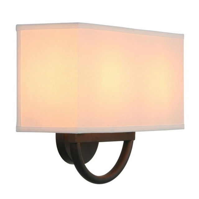 Pathson Dual Heads Fabric Wall Sconce,Square Textile White Shade Wall ...