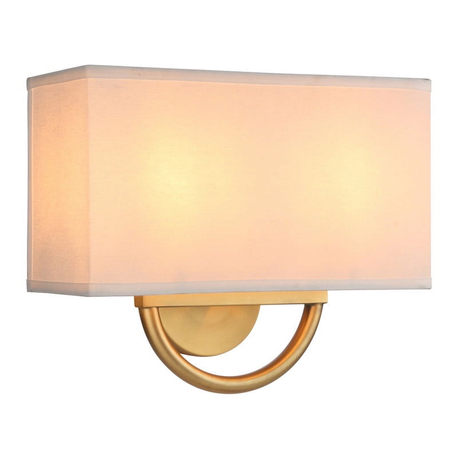 Pathson Dual Heads Fabric Wall Sconce,Square Textile White Shade Wall ...