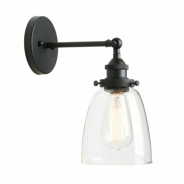 Pathson Industrial Wall Sconce Lighting Bell Glass Bathroom Vanity ...