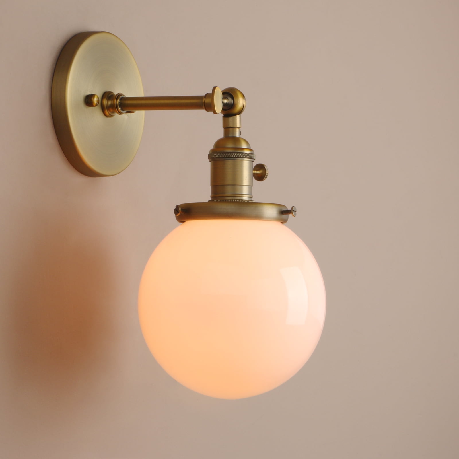 Pathson Light E26 Wall Sconce 15CM Glass Shade Industrial 1-Light Wall ...