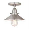 Pathson Vintage 1-Light Metal Flush Mounted Ceiling Light, Cone Shape ...