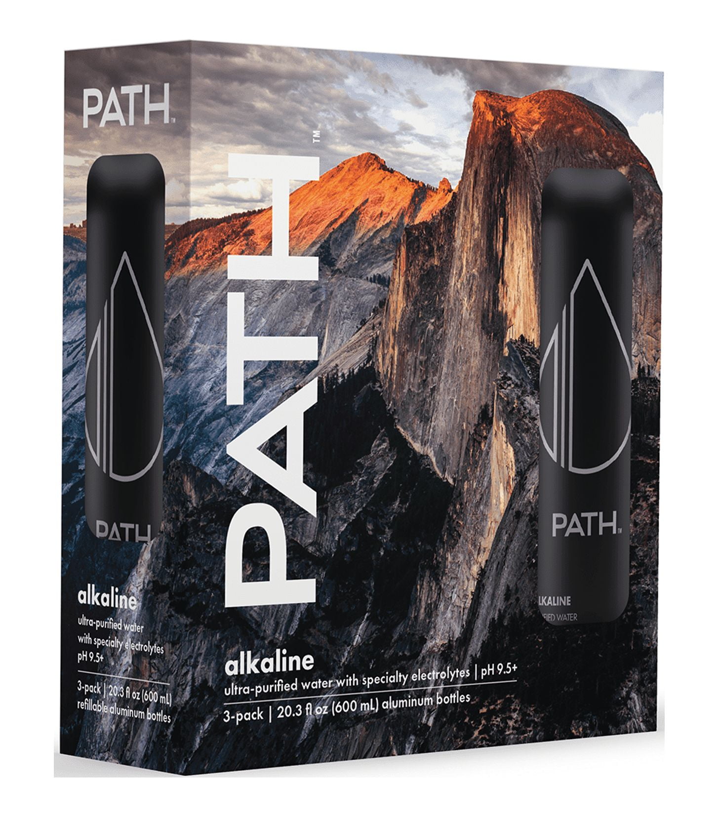 Pathwater Ultra-Purified Alkaline Water, 20 fl oz, 3 pack Aluminum ...