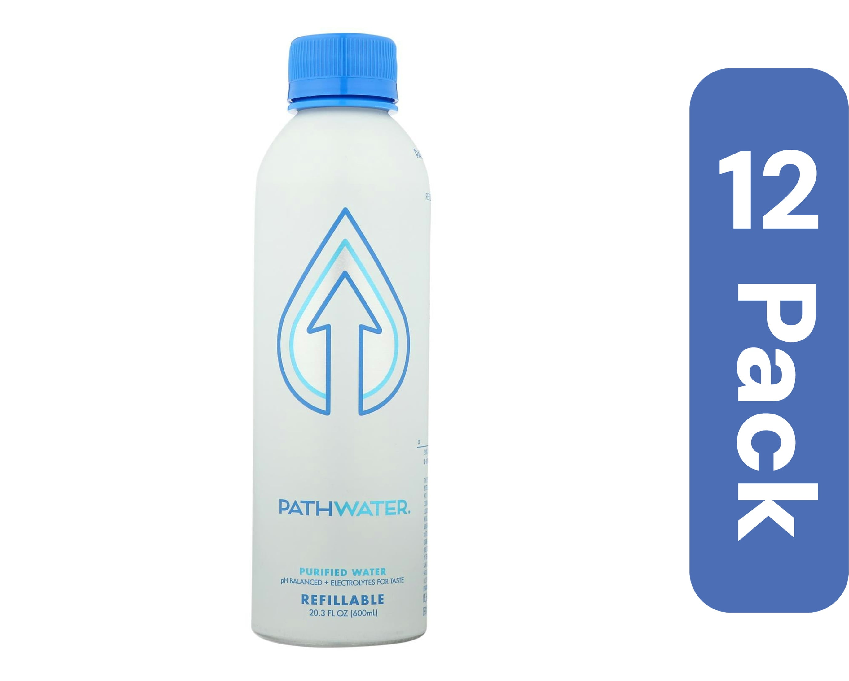 Pathwater Purified Aluminum Bottle 20 oz (Pack Of 12) - Walmart.com