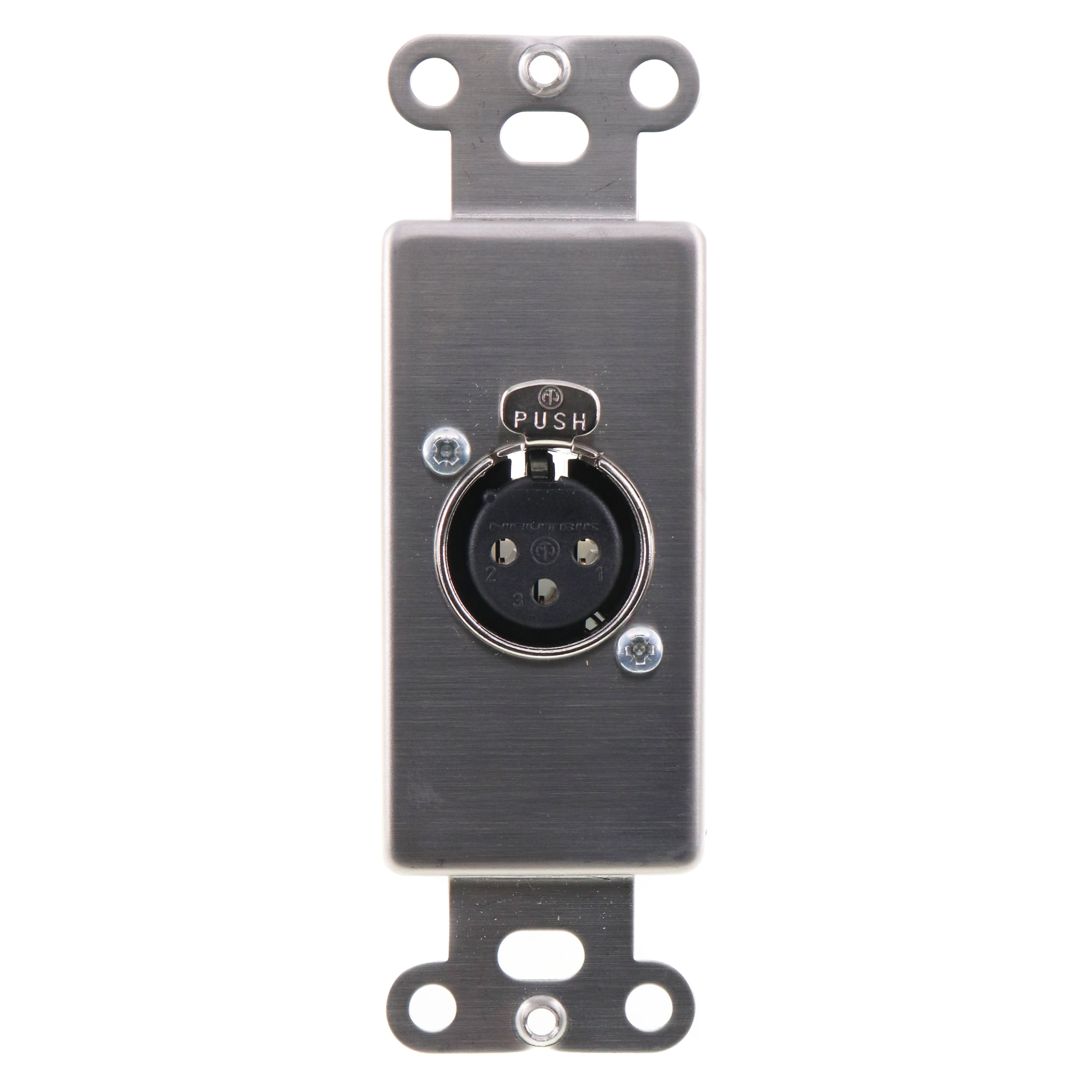 Pathway 5108 3-Pin XLR Female Insert Faceplate, XLRF, C/W Terminals ...