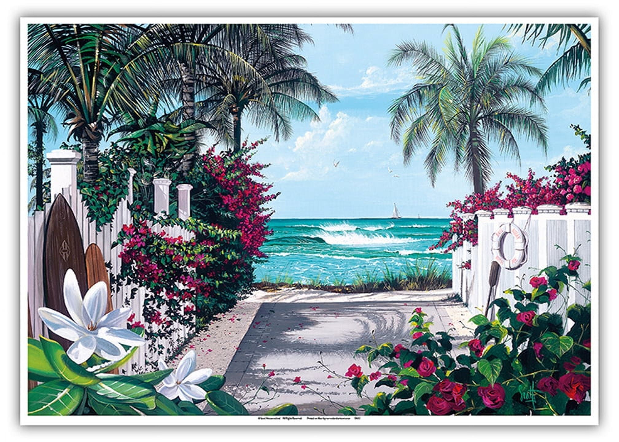 Pathway Paradise - Hawaiian Ocean View - From an Original Color ...