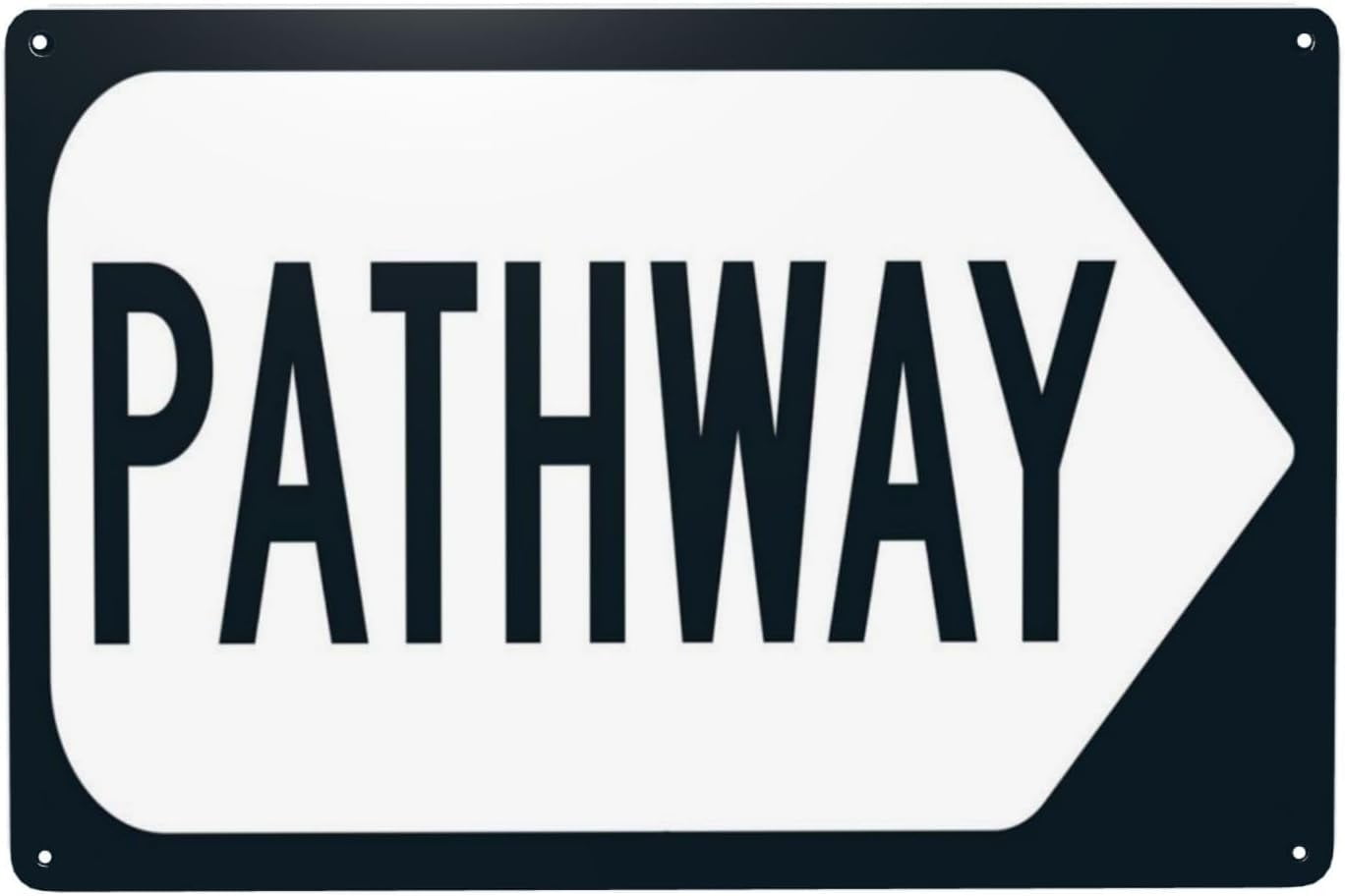Pathway Right Arrow Sign Metal Signs, Cautions Security Tin Sign ...