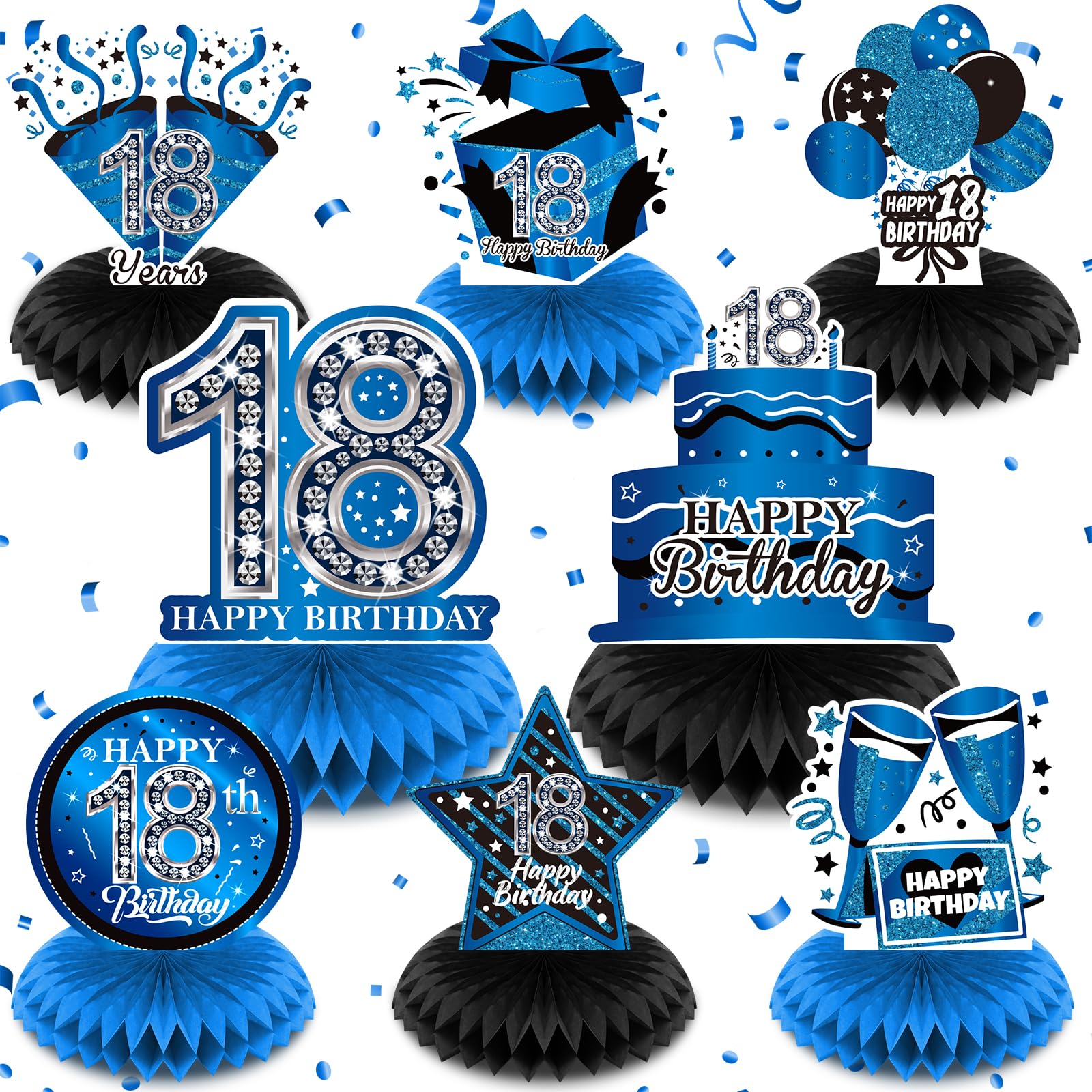 PatiCool 18 Balloon Black, 40 AFN1Inch Large Foil Mylar Balloons for ...