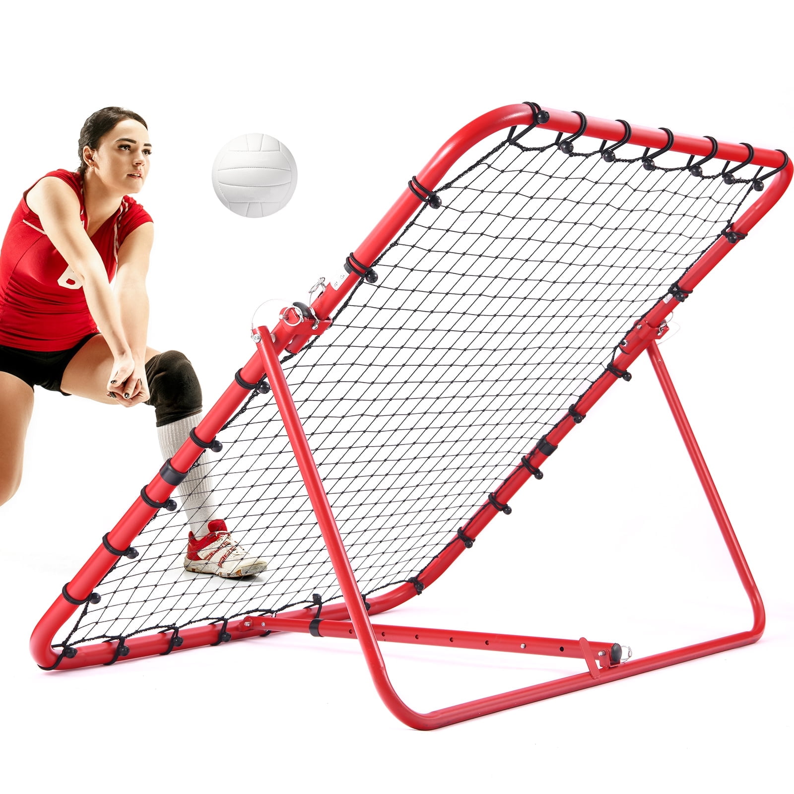 Patiassy Installation-Free Volleyball Rebounder Net Adjustable ...
