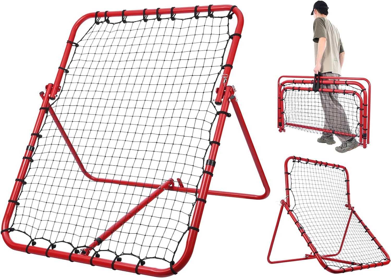 Patiassy Baseball Rebounder Net with Adjustable Angles, Heavy Duty ...