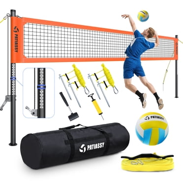 SKEERY Outdoor Heavy Duty Volleyball Net Set, Anti-Sag Design ...