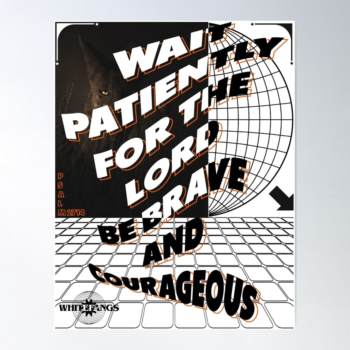 Patience, Brave, Courageous Poster Wall Art, Modern Wall Decor For ...