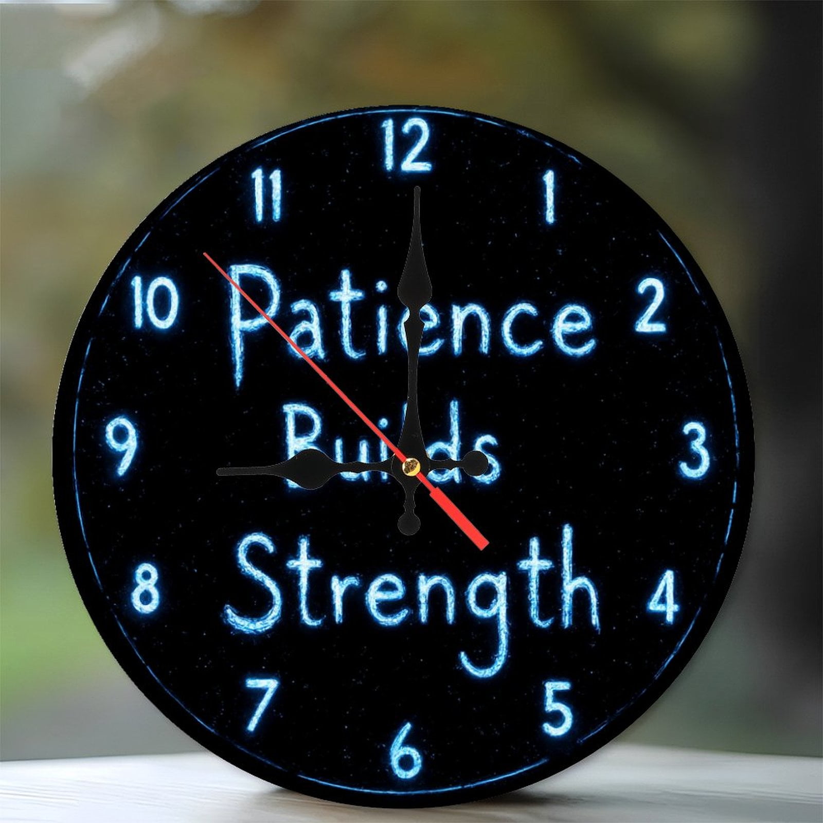 Patience Builds Strength Inspirational Wall Clock Decor 10-Inch Silent ...