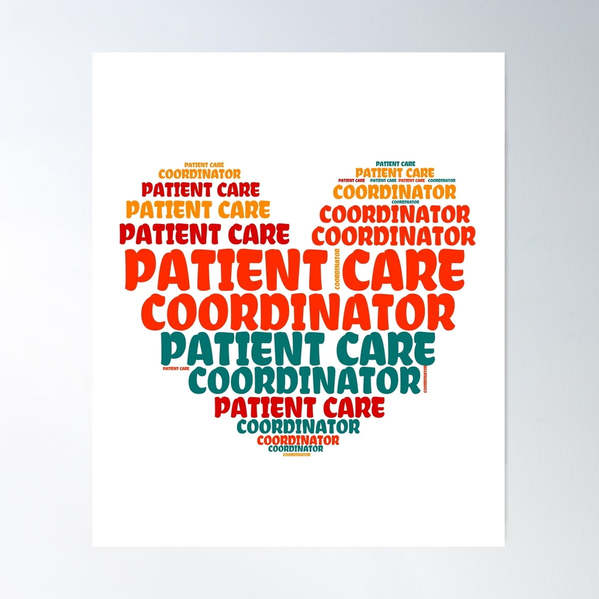 Patient Care Coordinator Poster Wall Art, Modern Wall Decor, 8x12 ...
