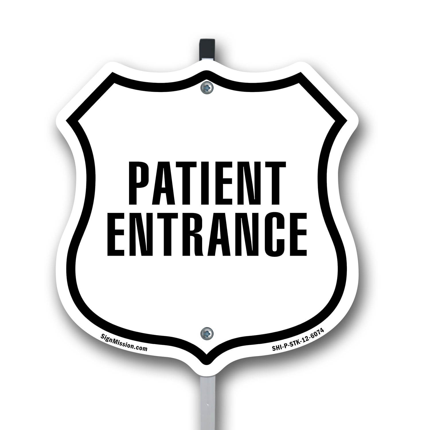 Patient Entrance 12 inch X 12 inch Shield Shaped Commercial Grade ...