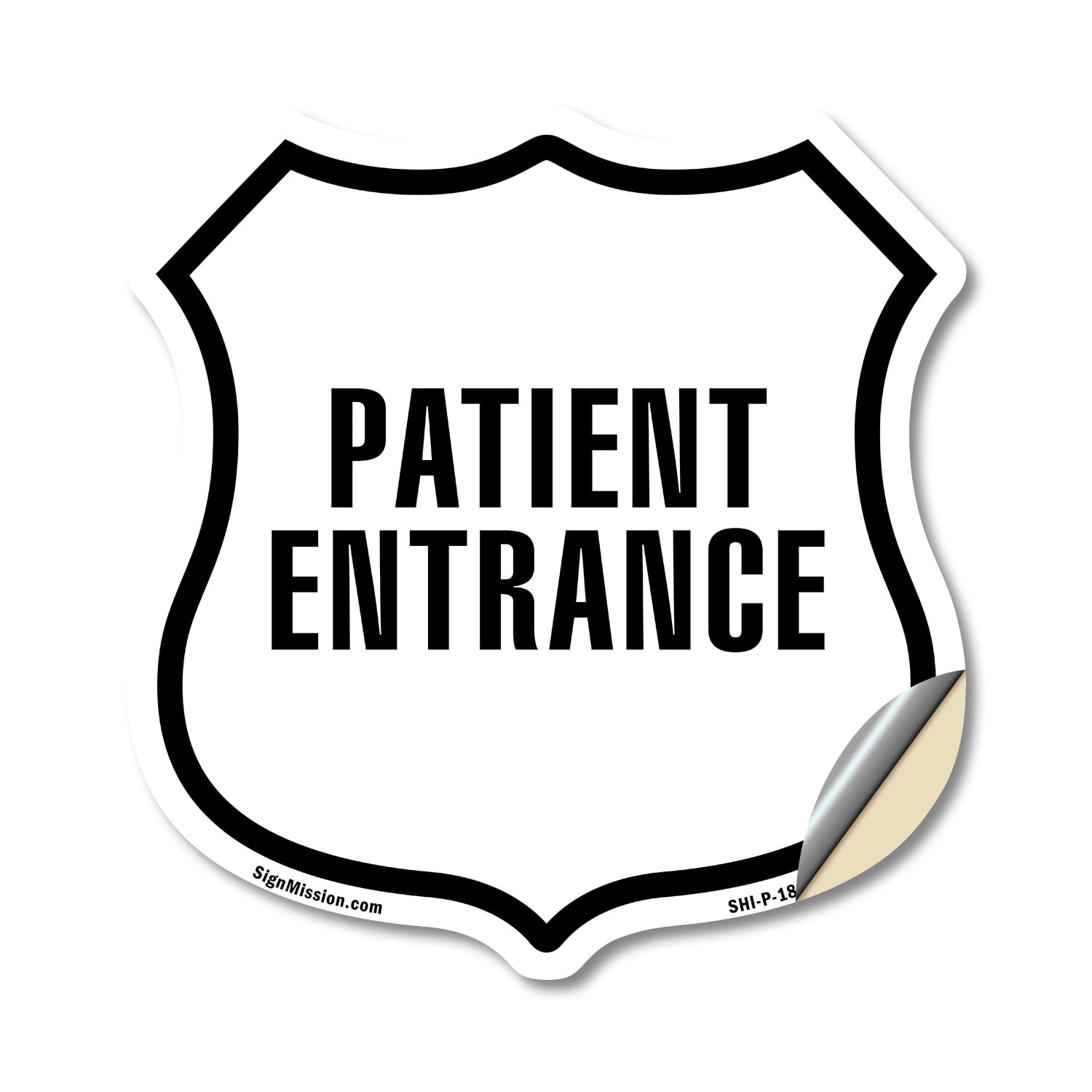 Patient Entrance 18 inch X 18 inch Shield Shaped Heavy Duty 3.2 mil ...
