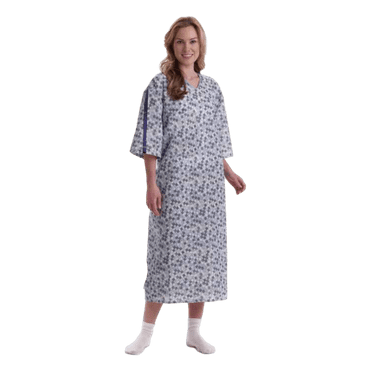 Personal Touch Blue Striate Angle Back Overlap Premium Patient Hospital ...